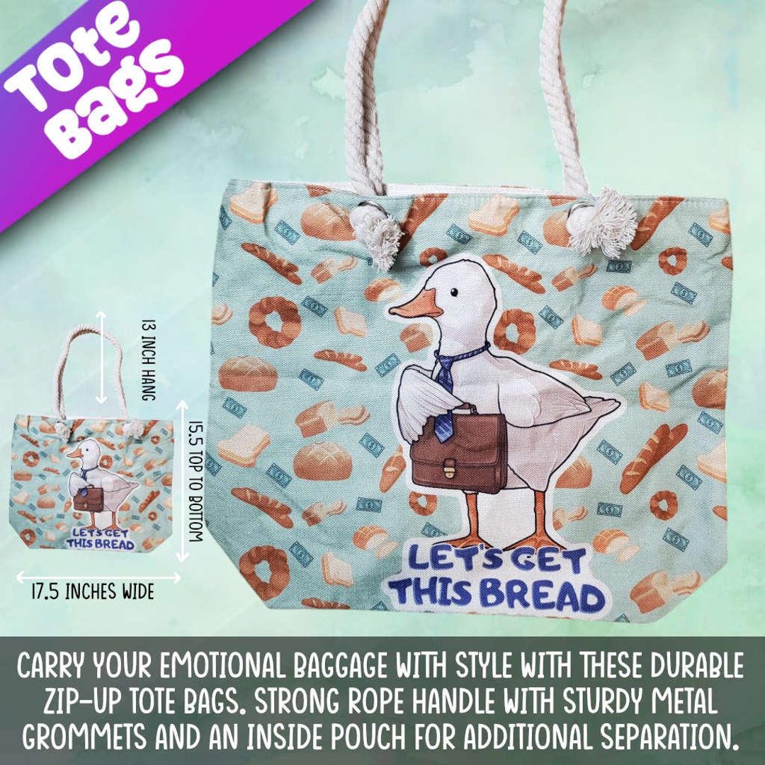 Lets Get This Bread Tote Bag- Its Time to Carry Your Emotional Baggage ...