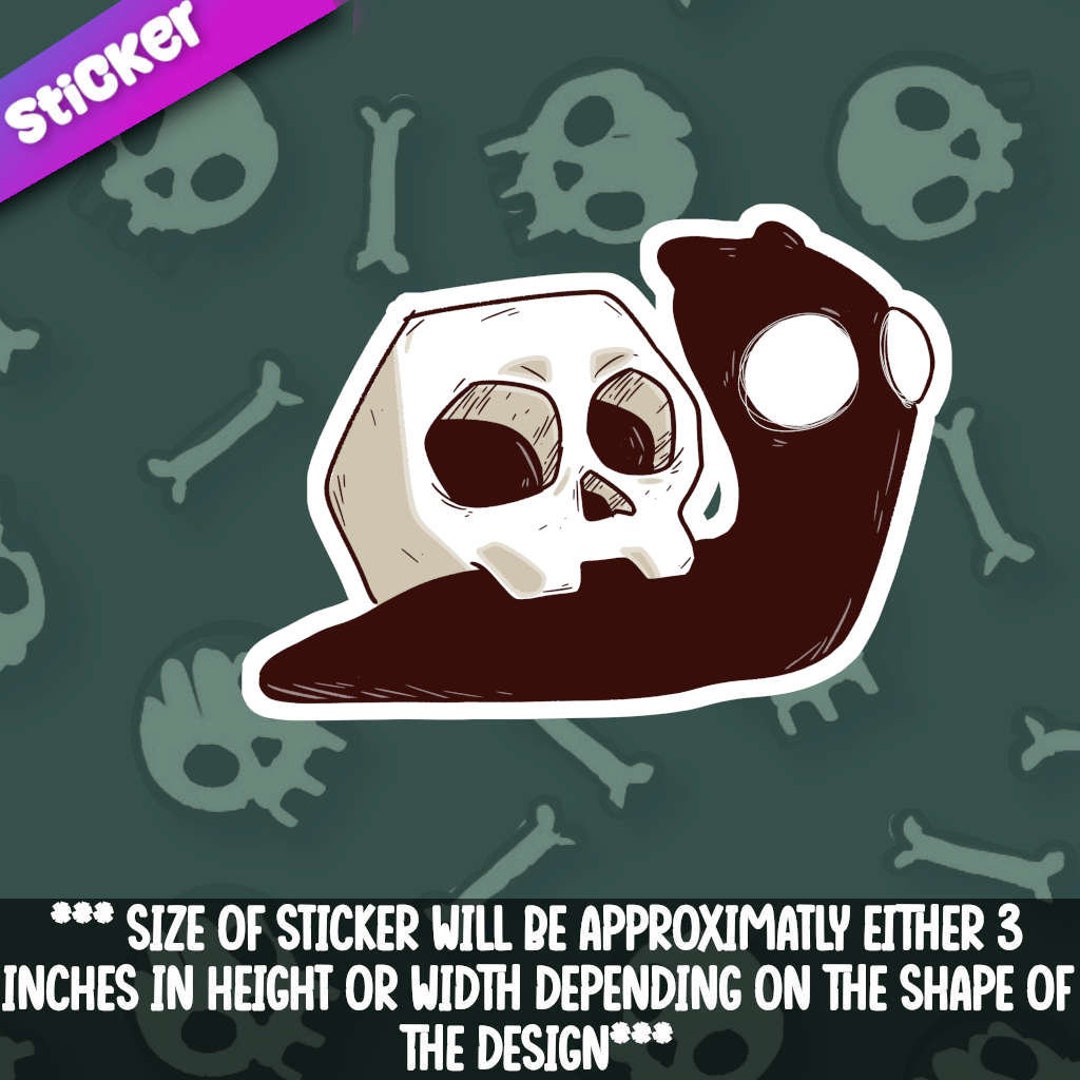 Skull Slug Sticker- Creepy Cute Stickers for Laptops, Water Bottles ...