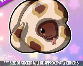 Chibi Cute Ball Python D20 Vinyl Sticker for Phone, Car, Tablet, Laptop ...
