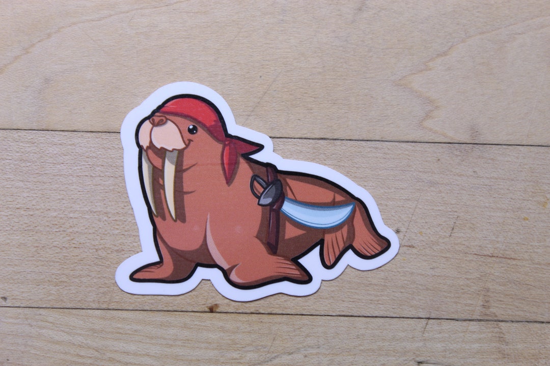 Cute Pirate Walrus Super Adorable Kawaii Pirate Pal - Etsy