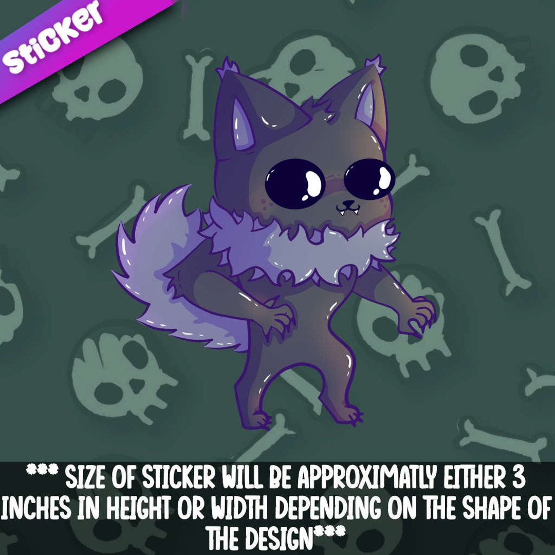 Werewolf Sticker Creepy Cute Stickers for Laptops, Water Bottles, Cars ...