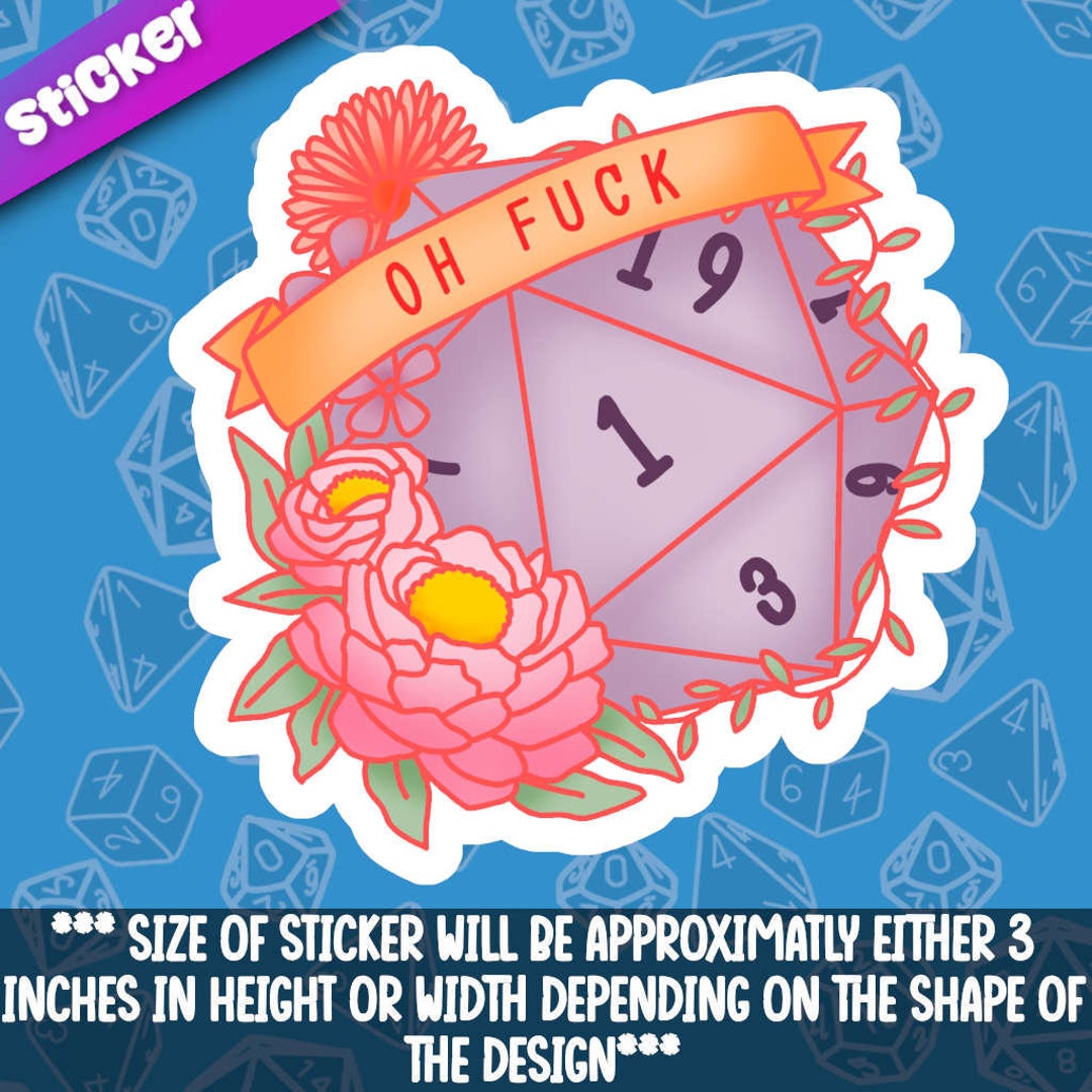 Oh Fuck Dice Beautiful D20 Dnd Themed Dice for Role Playing Tabletop ...