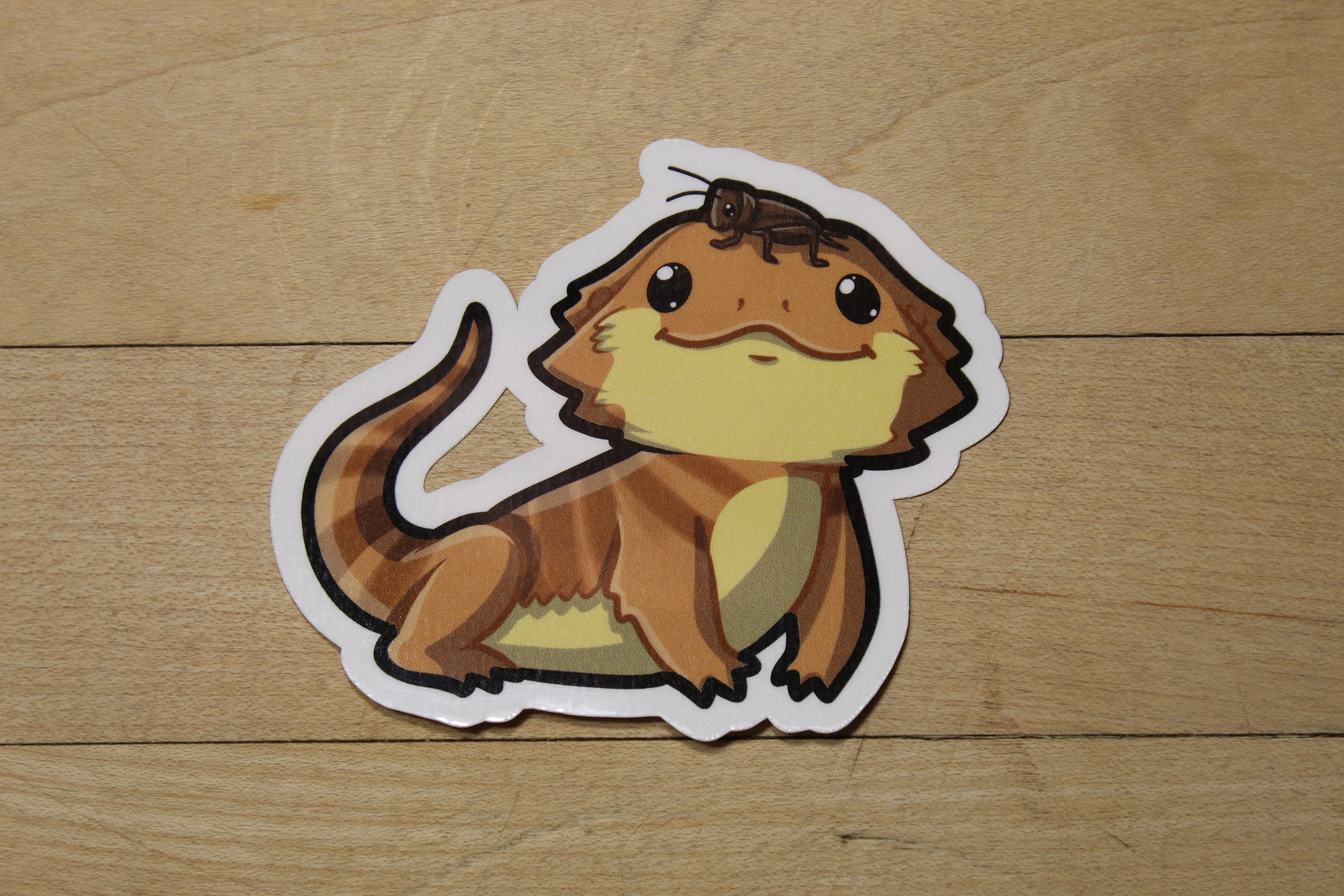 Super Kawaii Bearded Dragon With a Cricket Adorable Kawaii - Etsy