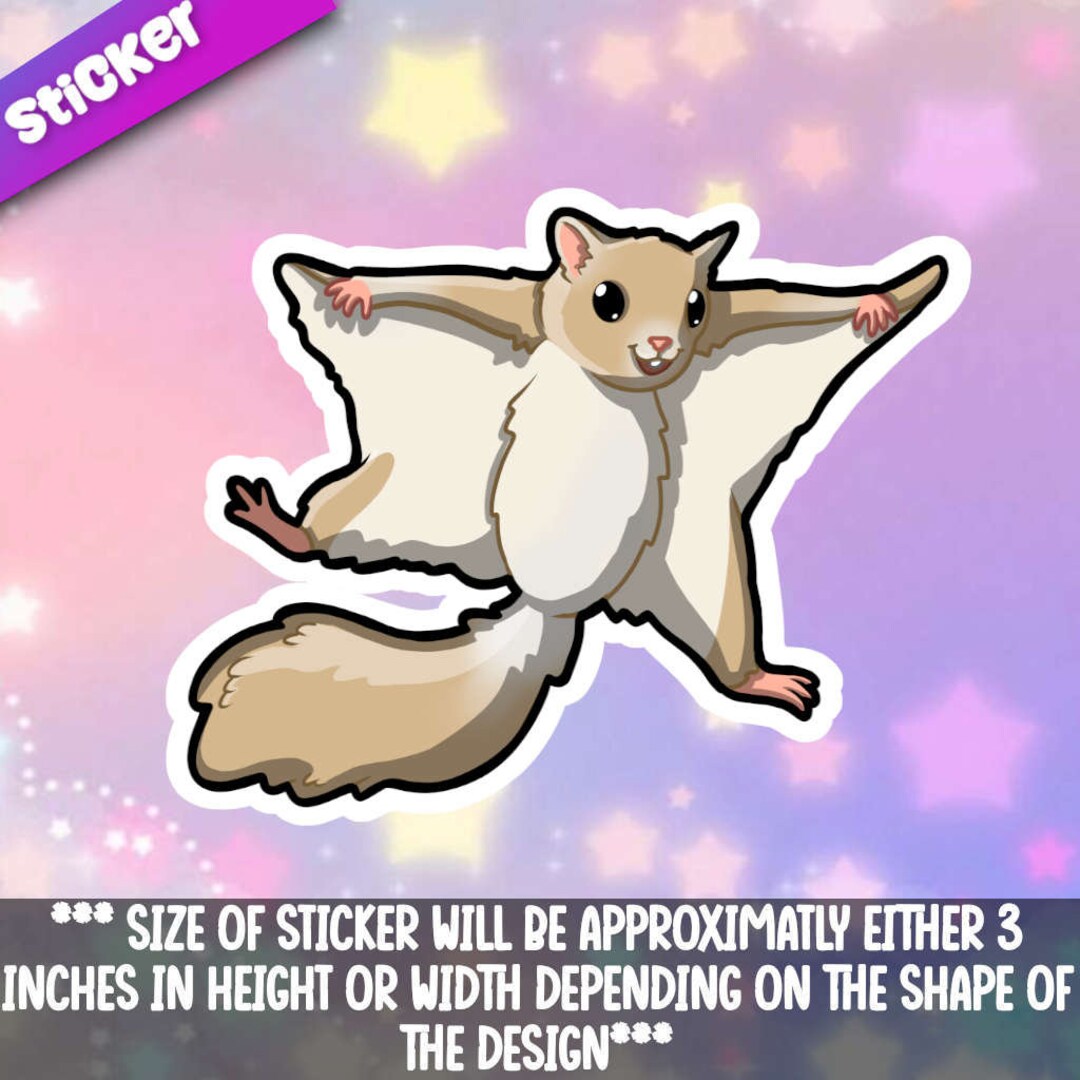 Sugar Glider in Flight Sticker - Etsy