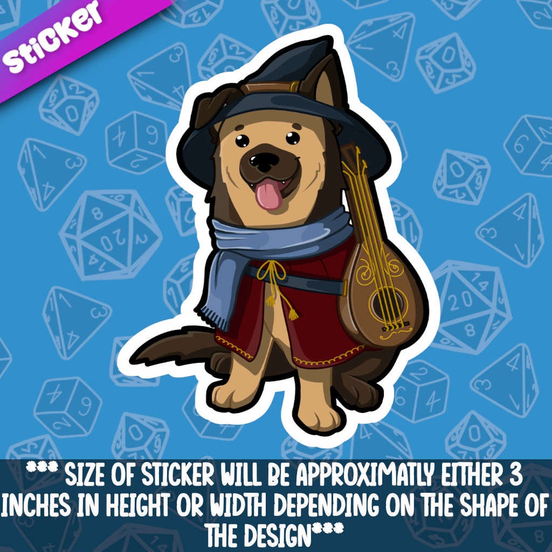 Dog- Bard Adorable Kawaii Dog Friend-for Laptop , Planner, Phone Case ...