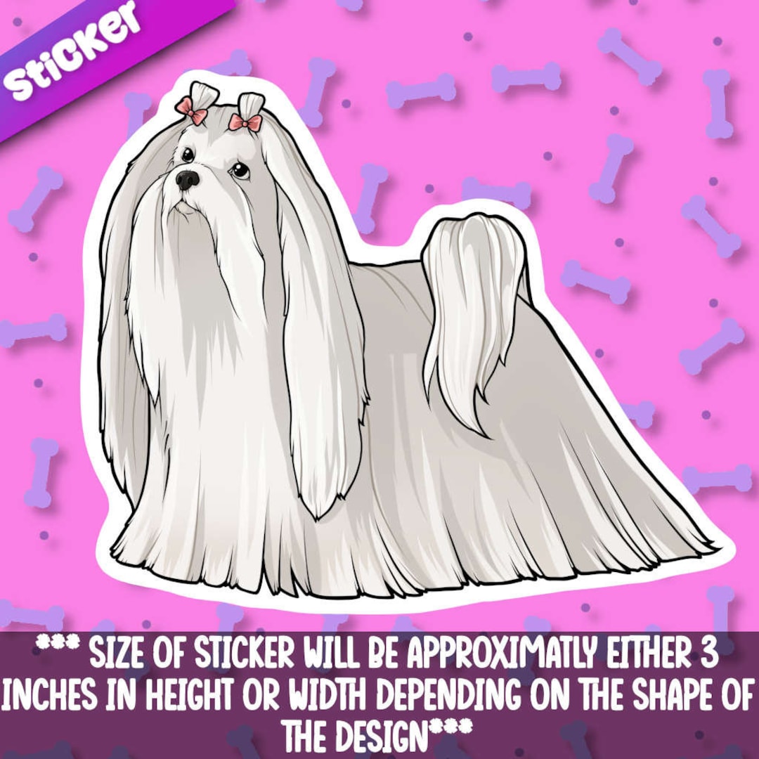 Maltese Sticker! Super Adorable Kawaii Dog Friend-for Laptop, Planner ...