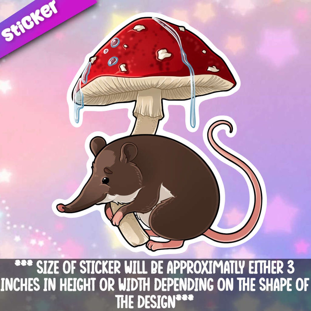 Shrew With a Mushroom Sticker!- Adorable Gift Friend-for Laptop ...