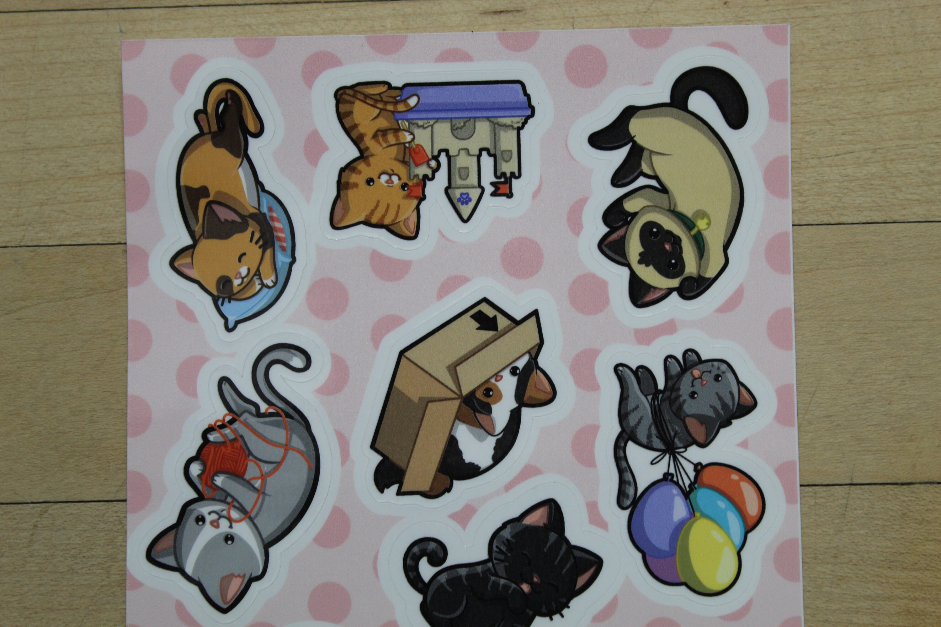 Kawaii Kitty Sticker Sheet Super Adorable Kawaii Cat Etsy