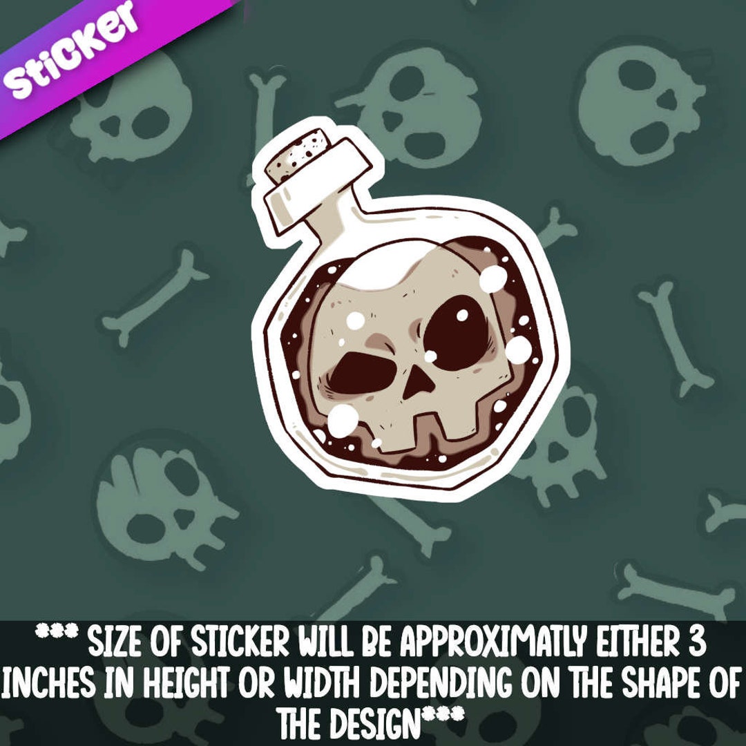 Poison Vile Sticker Creepy Cute Stickers for Laptops, Water Bottles ...