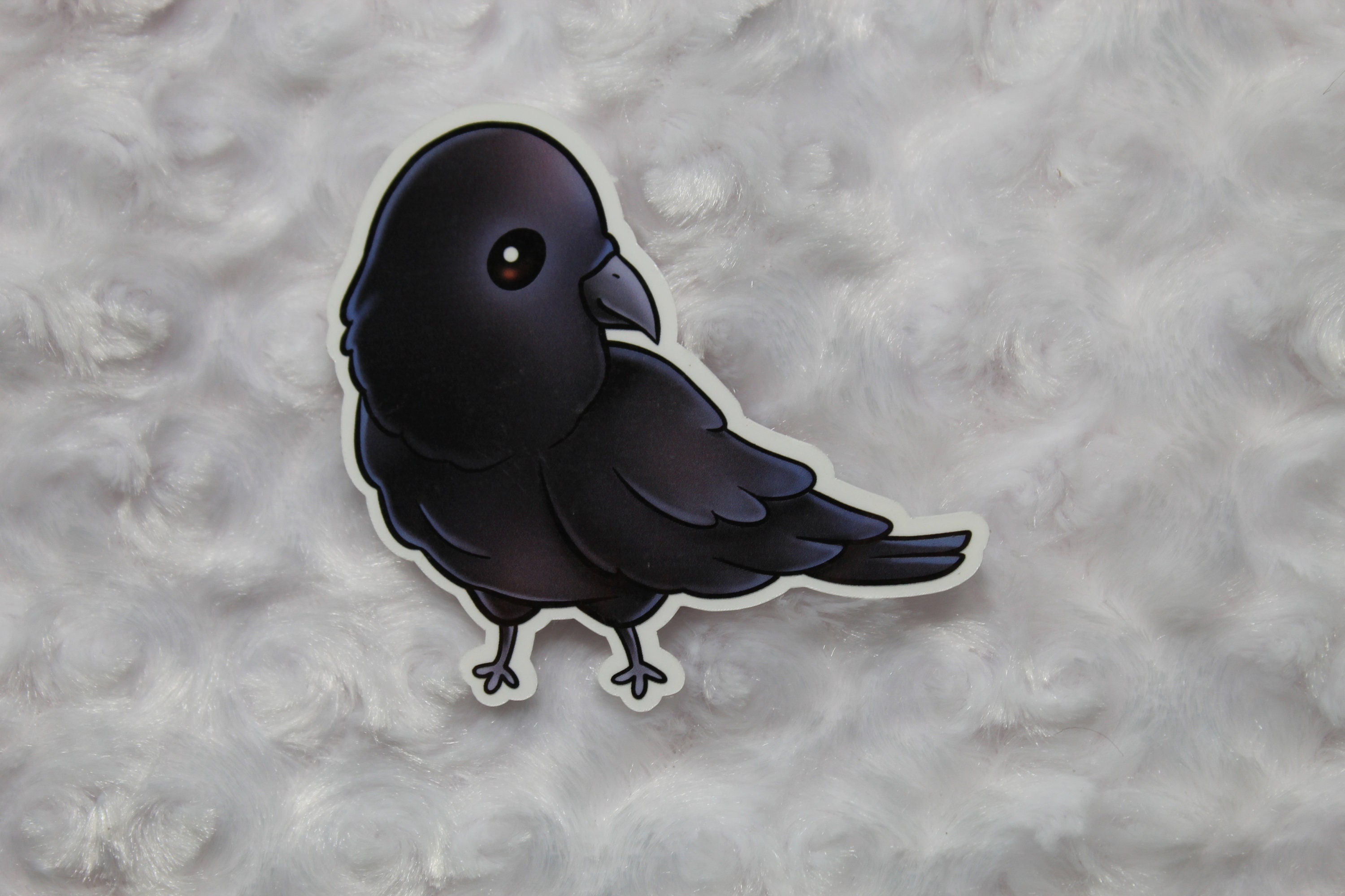 Super Kawaii Crow sticker Adorable Raven friend-for laptop | Etsy