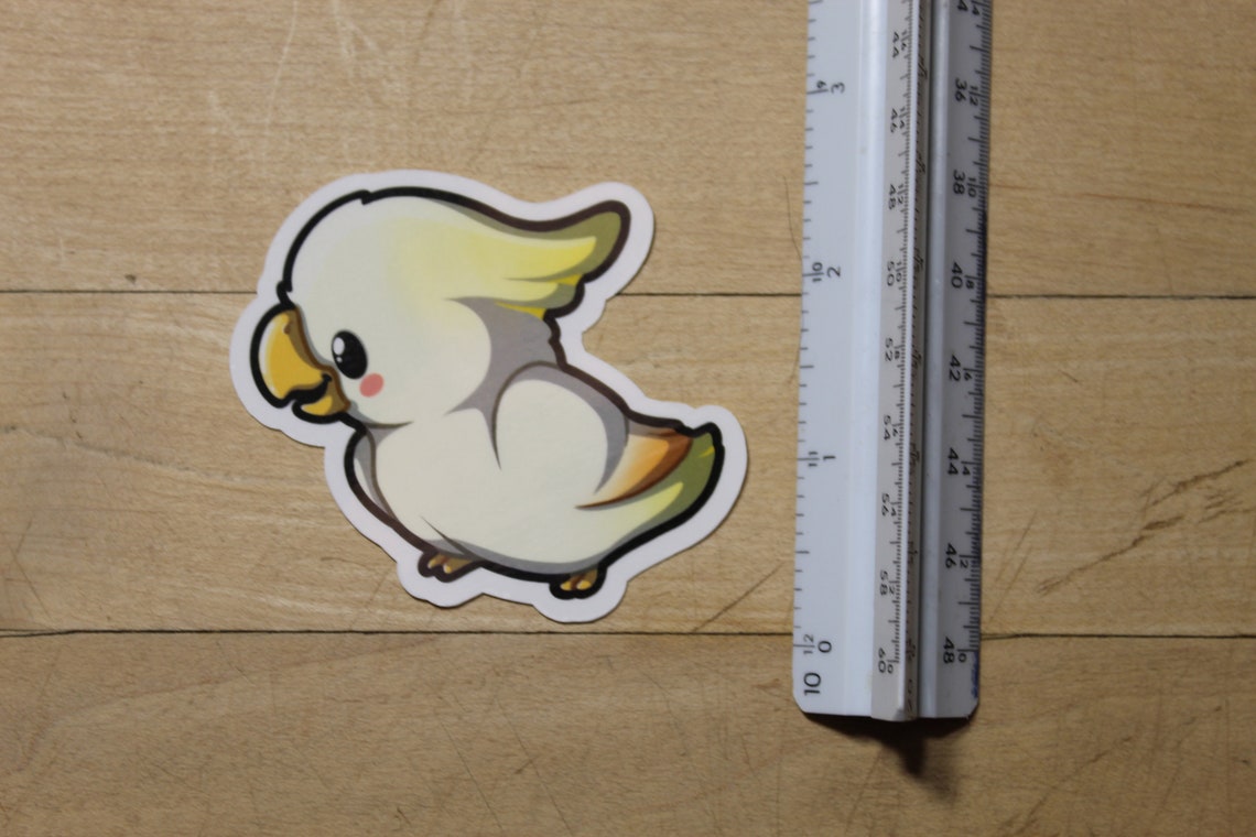 Cockatoo Sticker Kawaii Bird Friend-for Laptop, Planner, Phone Case ...