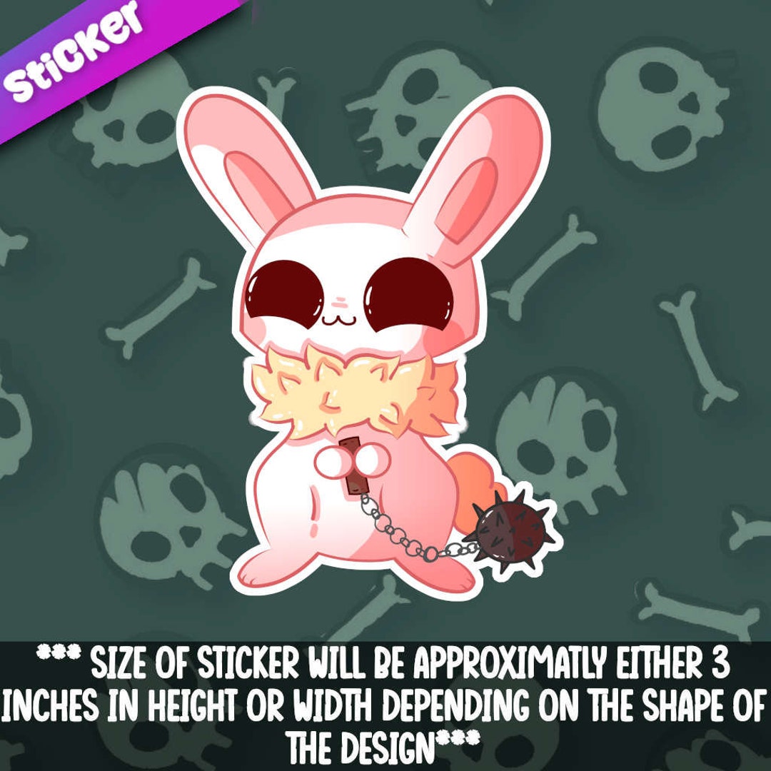 Bunny With Mace Sticker Creepy Cute Stickers for Laptops, Water Bottles ...