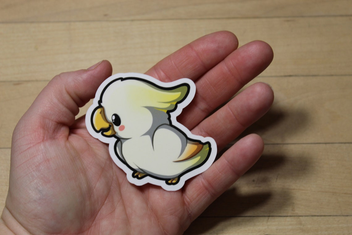 Cockatoo Sticker Kawaii Bird Friend-for Laptop, Planner, Phone Case ...