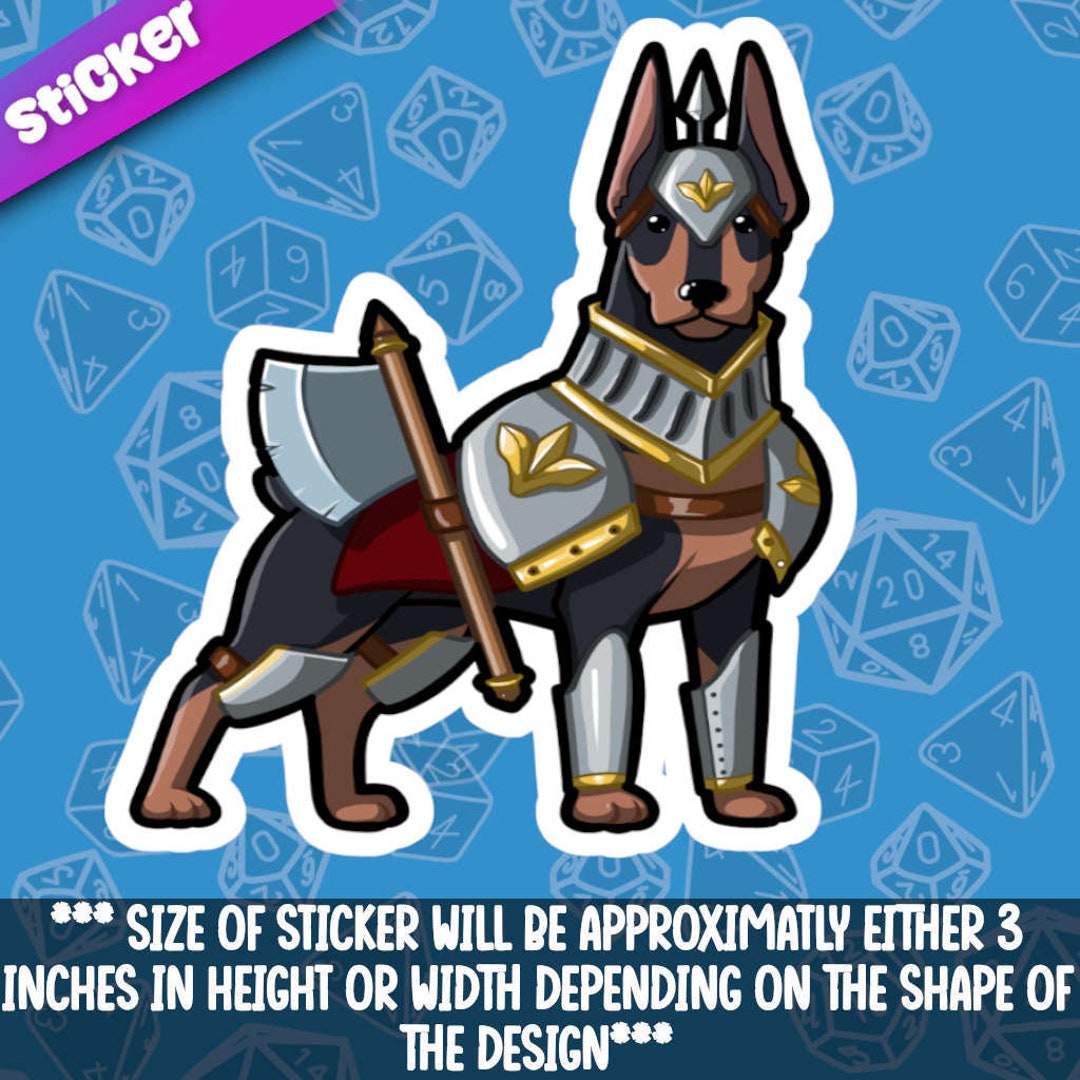 Dog- Fighter Sticker-doberman Fighter. Adorable Kawaii Dog Friend-for ...