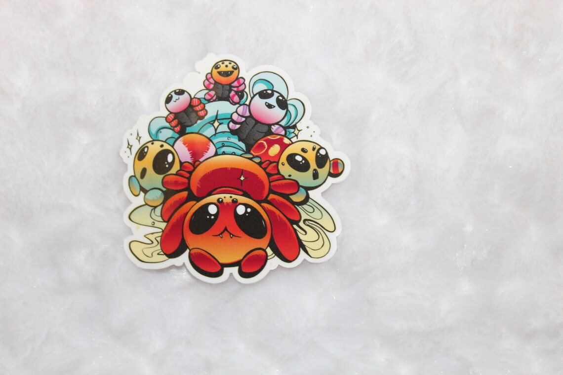 Super Kawaii Spider Plusie Sticker! Adorable Spider Plush Friend-for ...