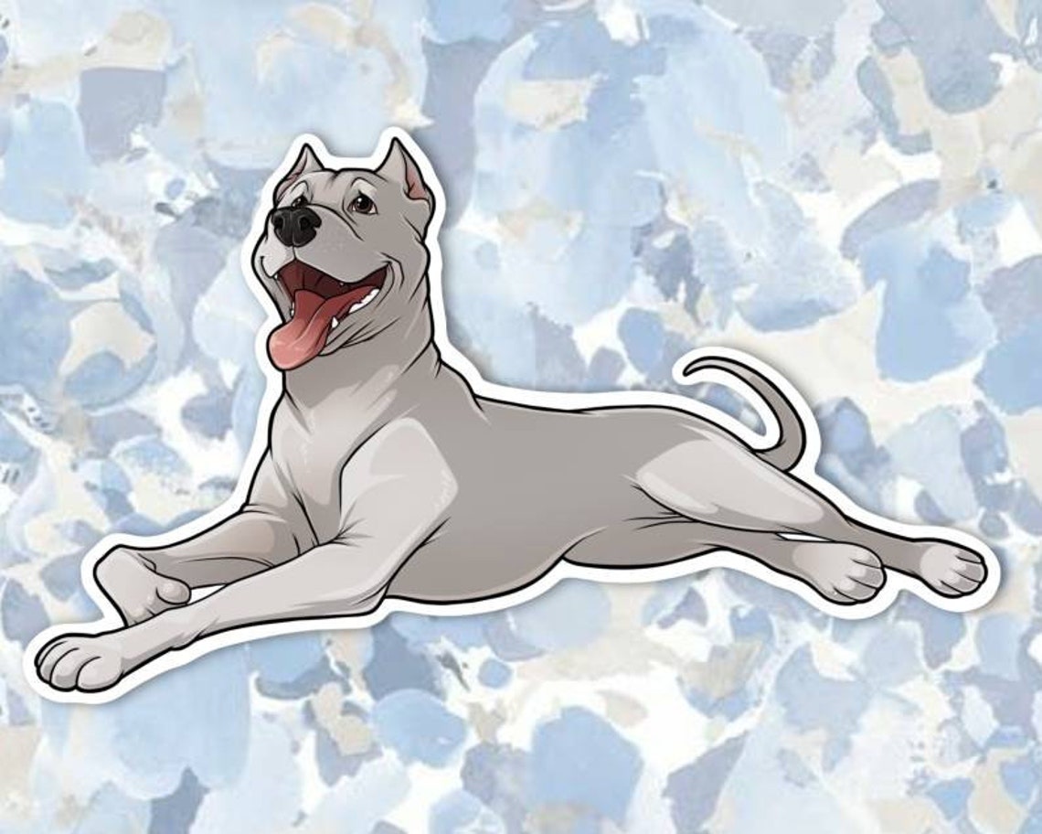 Dogo Argentino Sticker! Super Adorable Kawaii Dog Friend-for Laptop ...