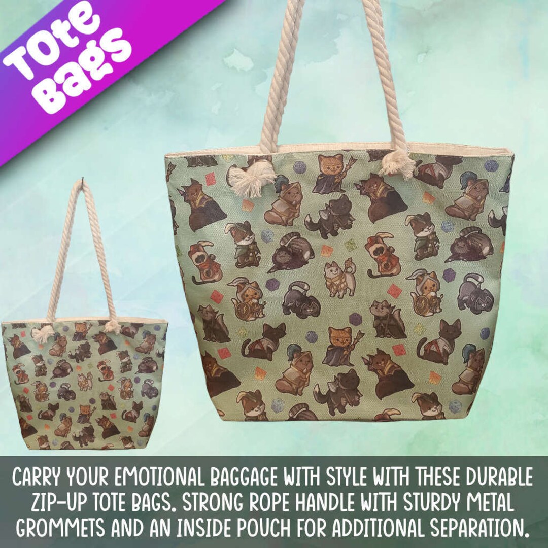 Roleplaying Cats Tote Bag Its Time to Carry Your Emotional Baggage With ...