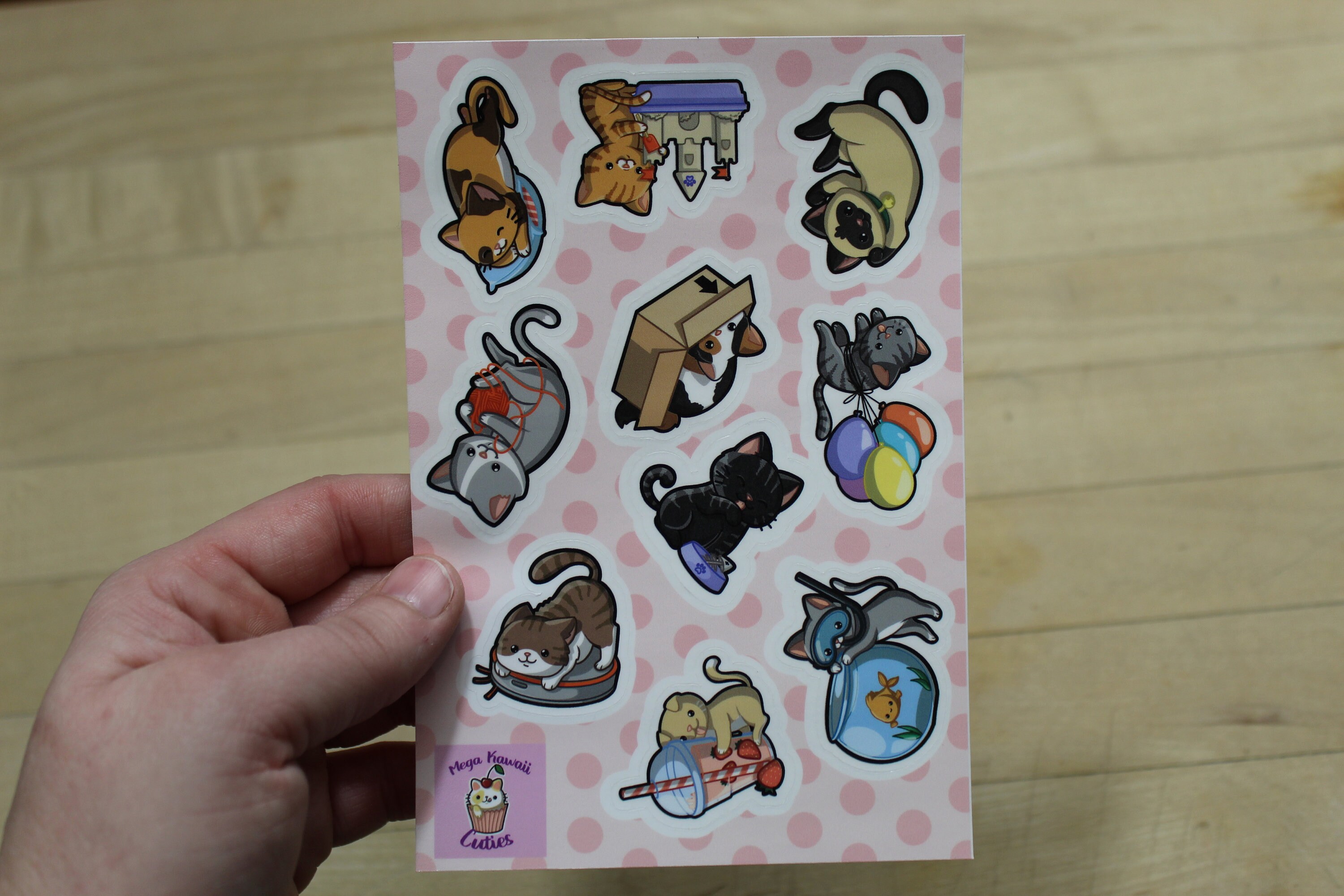 Kawaii Kitty Sticker Sheet Super Adorable Kawaii Cat Etsy