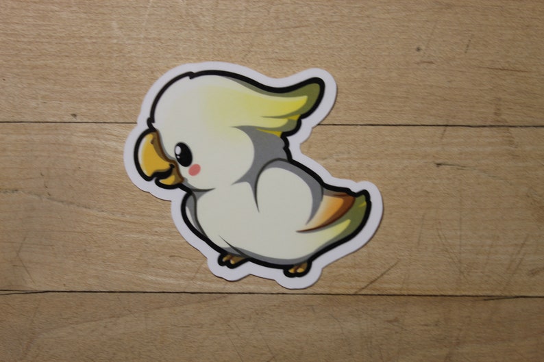 Cockatoo Sticker Kawaii Bird Friend-for Laptop, Planner, Phone Case ...