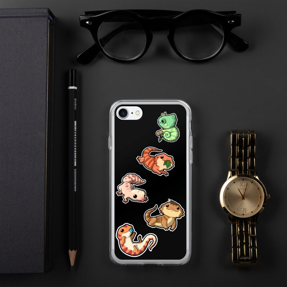 Super Kawaii iPhone Case Featuring Reptile Lizard Friends. Chameleon ...