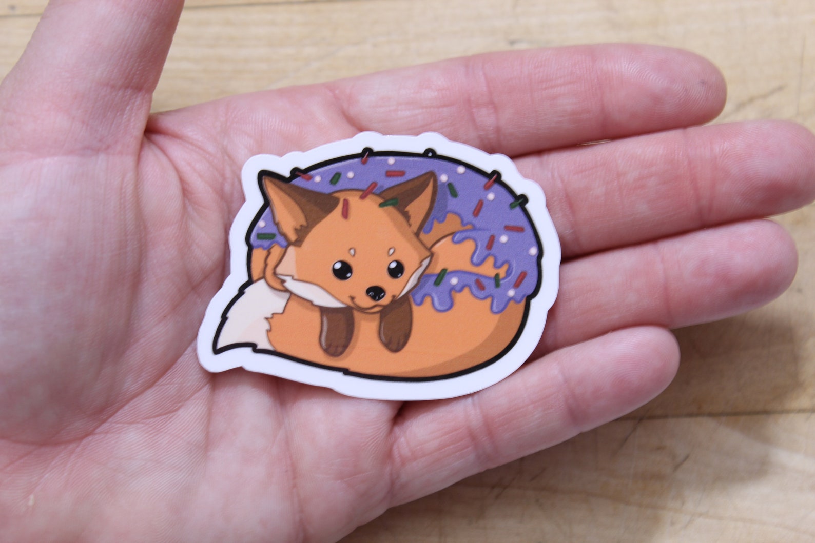 Cute Fox Donut Super Adorable Kawaii Fox Friend-for Laptop - Etsy