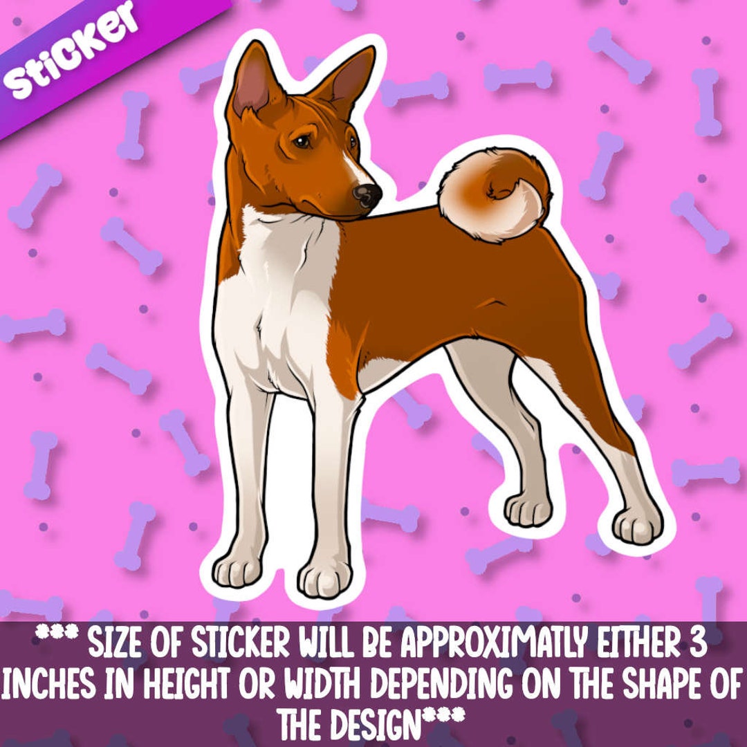 Basenji Sticker! Super Adorable Kawaii Dog Friend-for Laptop, Planner ...