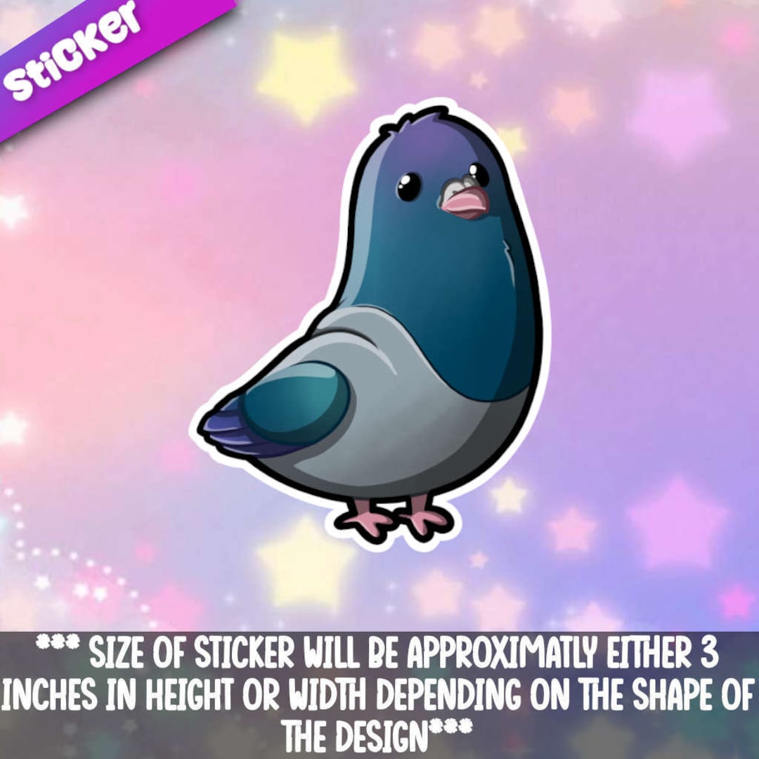 Pigeon Sticker Super Adorable Kawaii Bird Friend-for Laptop, Planner ...