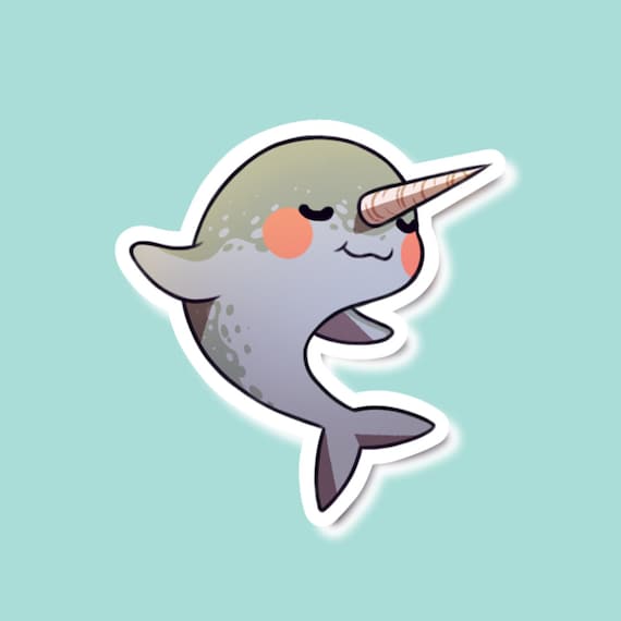 Cute Narwhal . Super Adorable Kawaii Narwhal Friend-for - Etsy