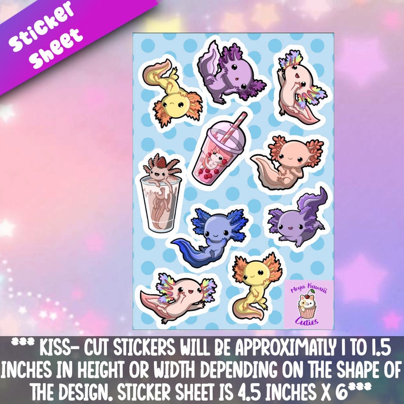 Axolotl Sticker - Etsy