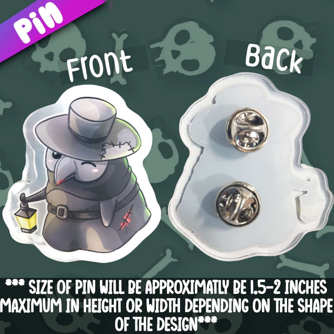 Plague Doctor With Lantern -acrylic Pin Adorable Accessories That Will ...