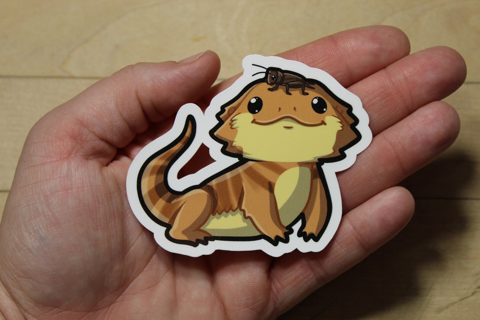 Super Kawaii Bearded Dragon With a Cricket Adorable Kawaii - Etsy