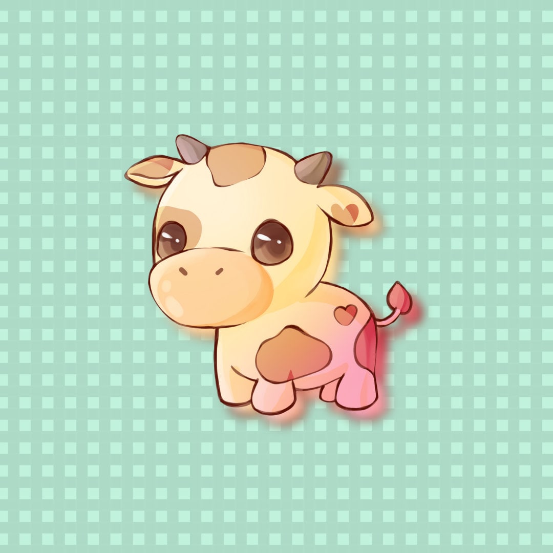 Super Kawaii Cow / Cattle Sticker Adorable Hoovestock - Etsy