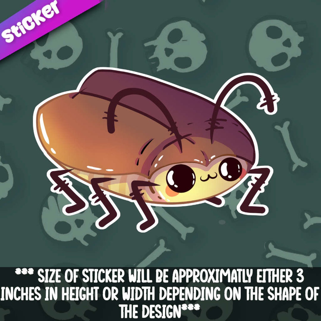 Cockroach Sticker- Creepy Cute Stickers for Laptops, Water Bottles ...