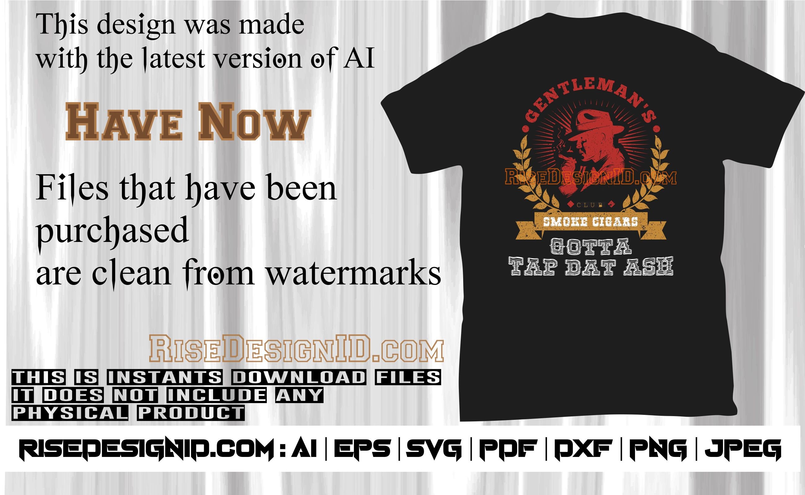 Gentleman's Gotta Tap Dat Ash - Digital Download File - Etsy