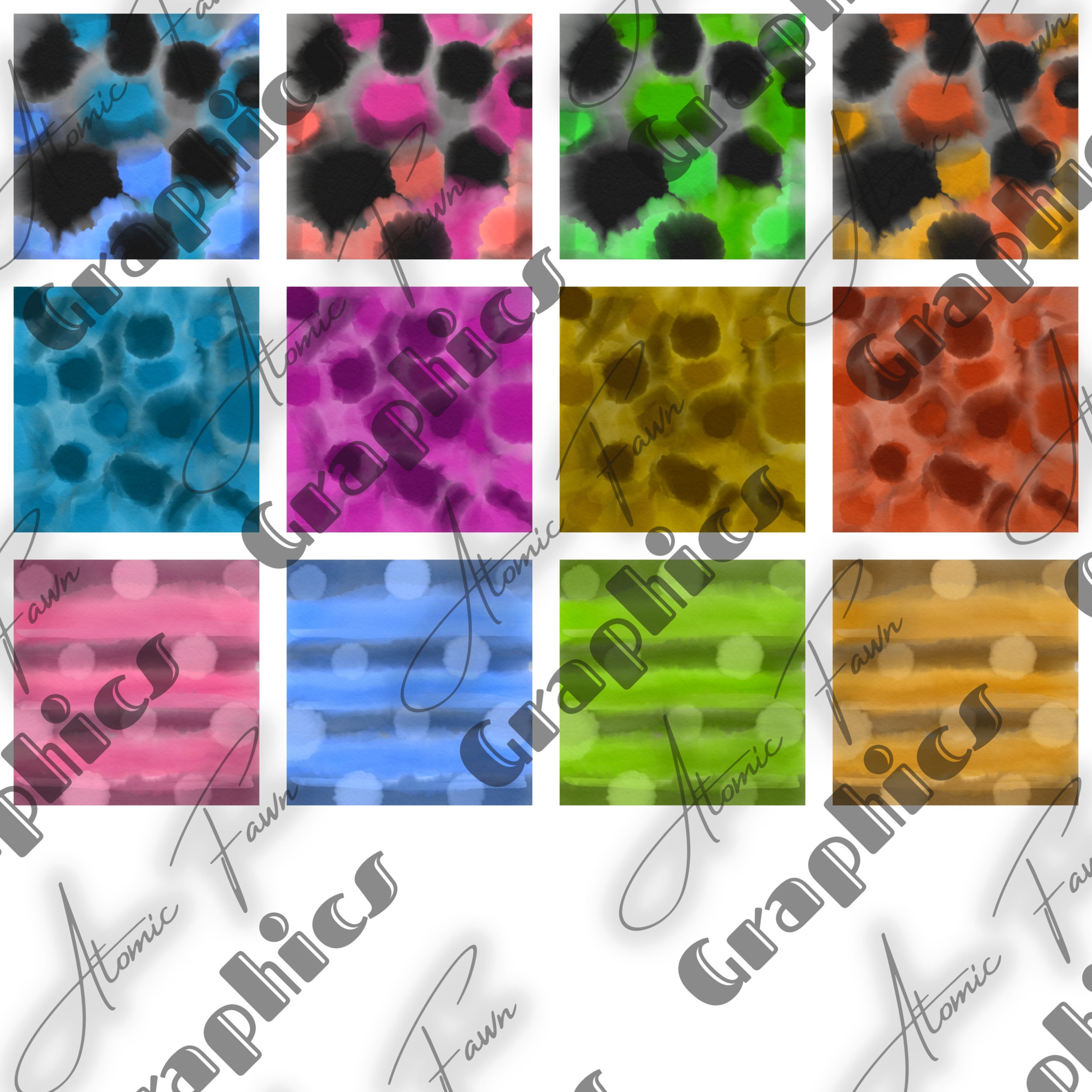 Splotch Dot Watercolor Digital Paper Digital Paper Pack - Etsy