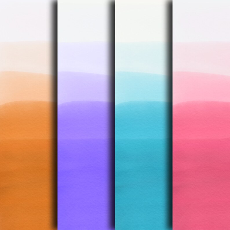 Ombre Watercolor Digital Paper, Digital Paper Pack, Background Texture ...