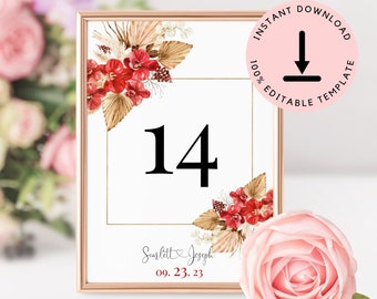 Acrylic Painted Table Numbers Table Numbers Wedding Table - Etsy