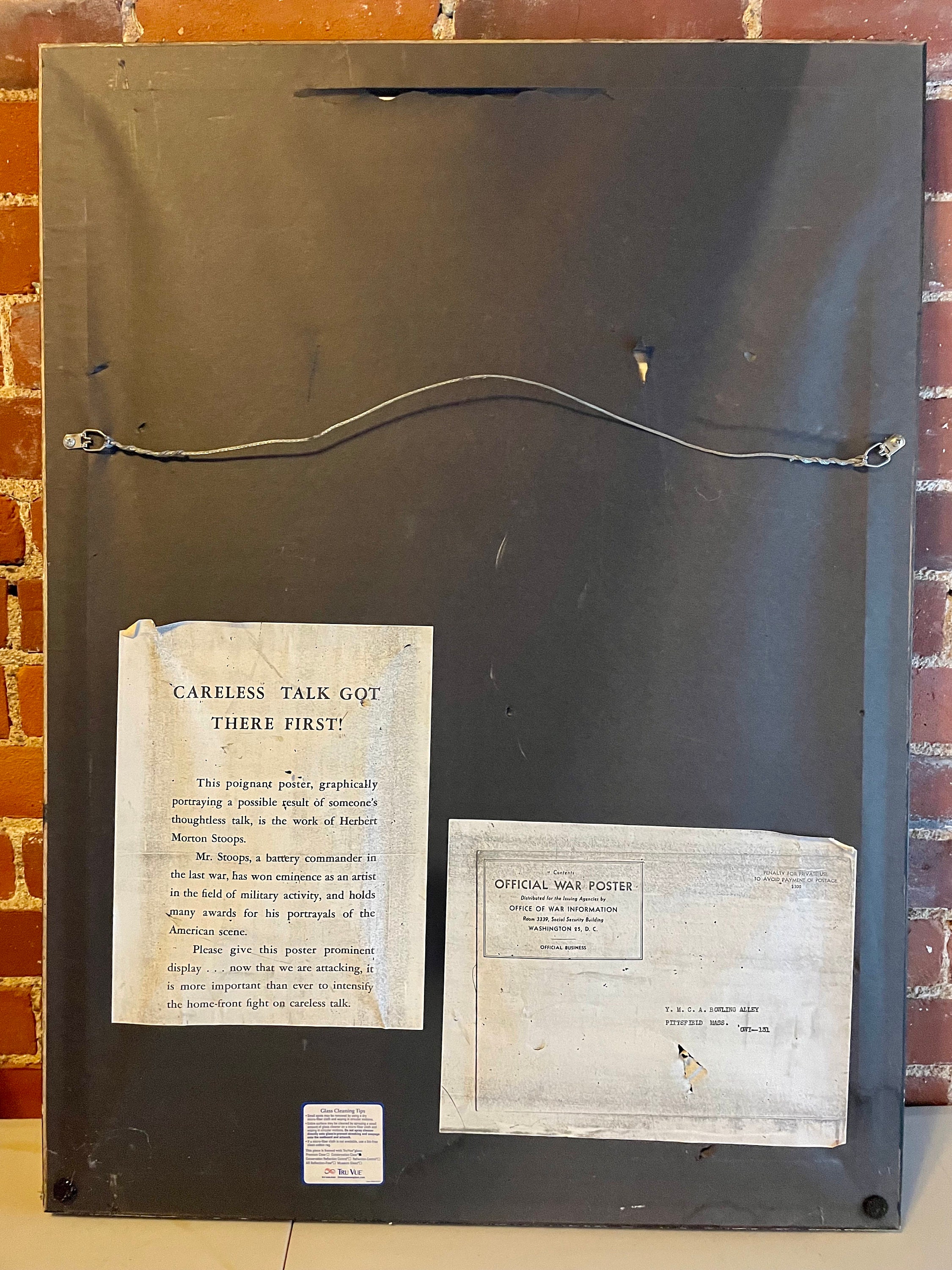 Authentic WWII 1944 USA War Propaganda Poster "careless Talk Got There ...