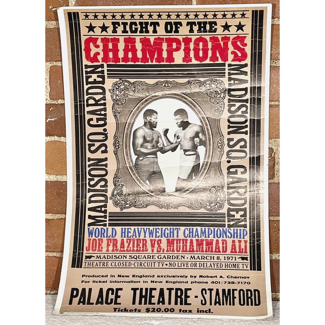 Authentic Muhammad Ali Joe Frazier 1971 Boxing Fight Poster - Etsy