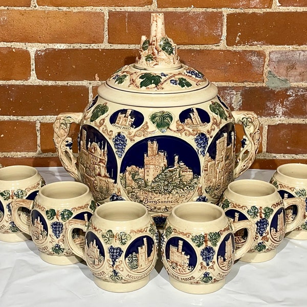 German Punch Bowl - Etsy