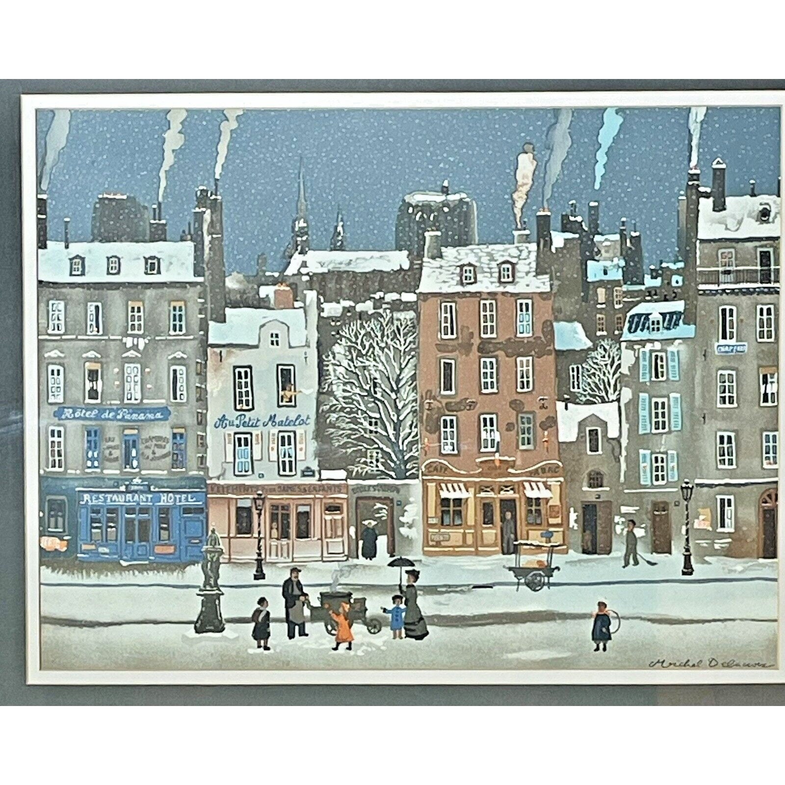 Vintage "chauds Les Marron" French Art Michel Delacroix Paris Street ...
