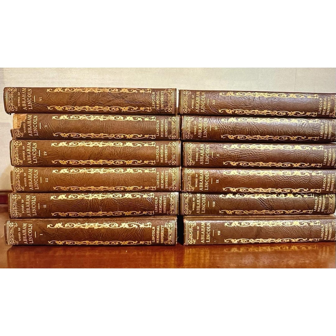 Historic Antique 12 Volume Book Set the Complete Works of Abraham ...