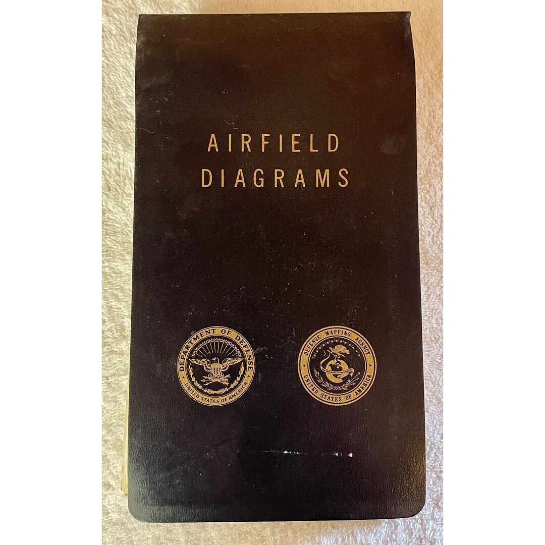 Vintage Defense Mapping Agency Airfield Diagrams Book Department of ...
