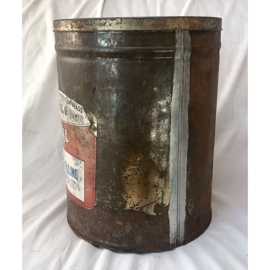 Vintage Advertising Red Pail Brand Tin Bucket Lemon Creme Flavor Pie ...