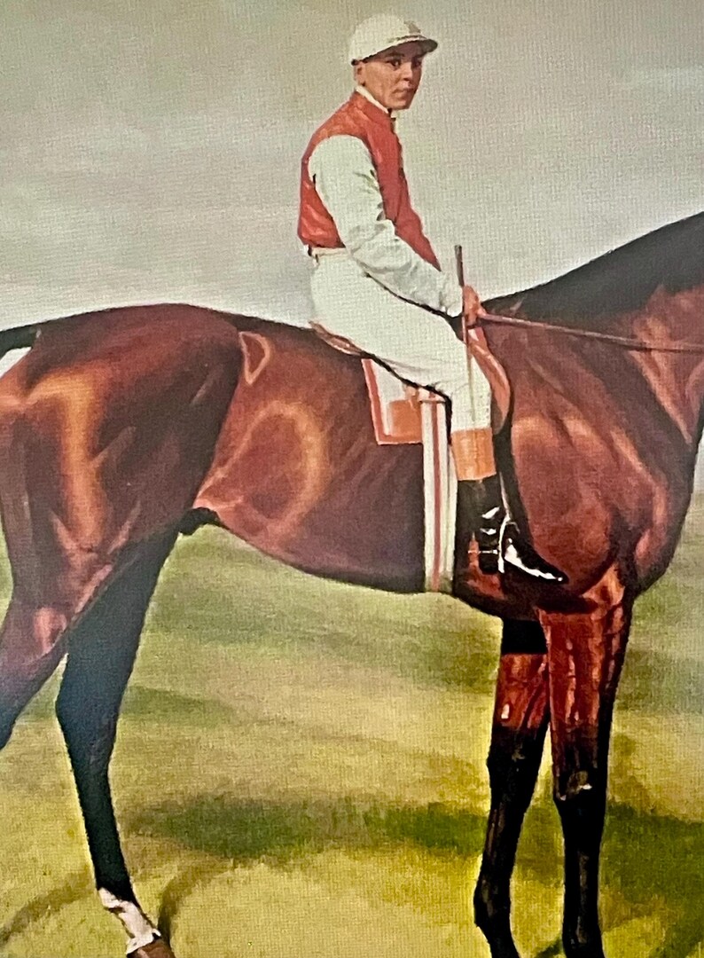 Thoroughbred Equestrian Horse Jockey Print Emil Adam "isingling" Signed ...