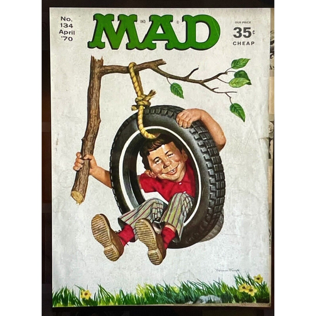 Rare Vintage MAD Magazine Comics Book 134 April 1970 Alfred E Neuman 35 ...