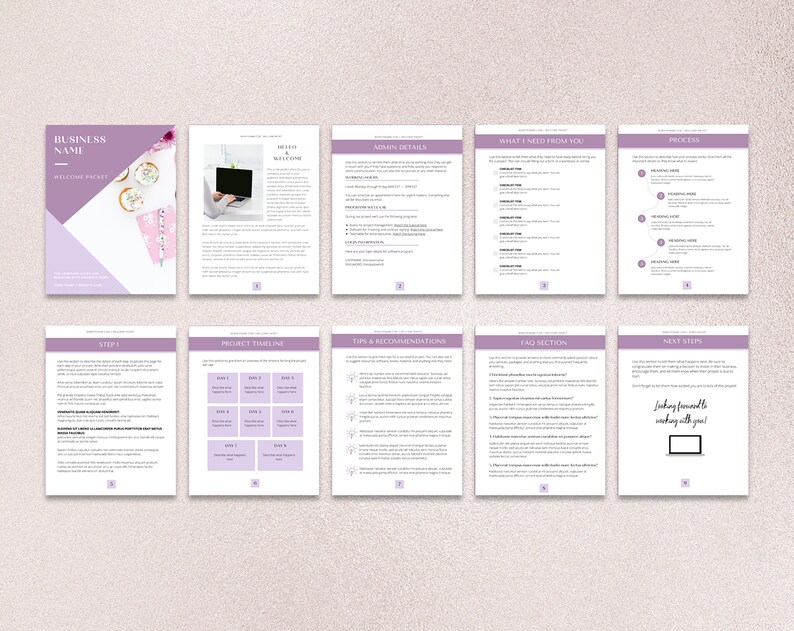 Canva Welcome Packet For Coaches Consultants Service | Etsy