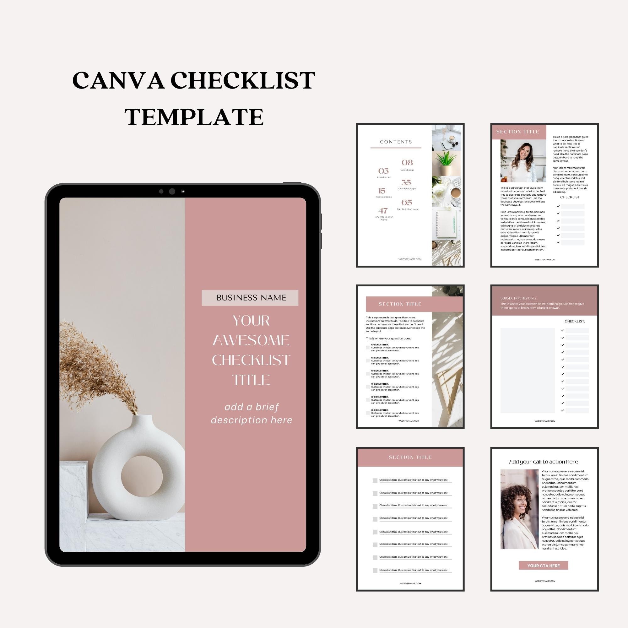 Canva Checklist Templates for Coaches, Small Business Owners ...