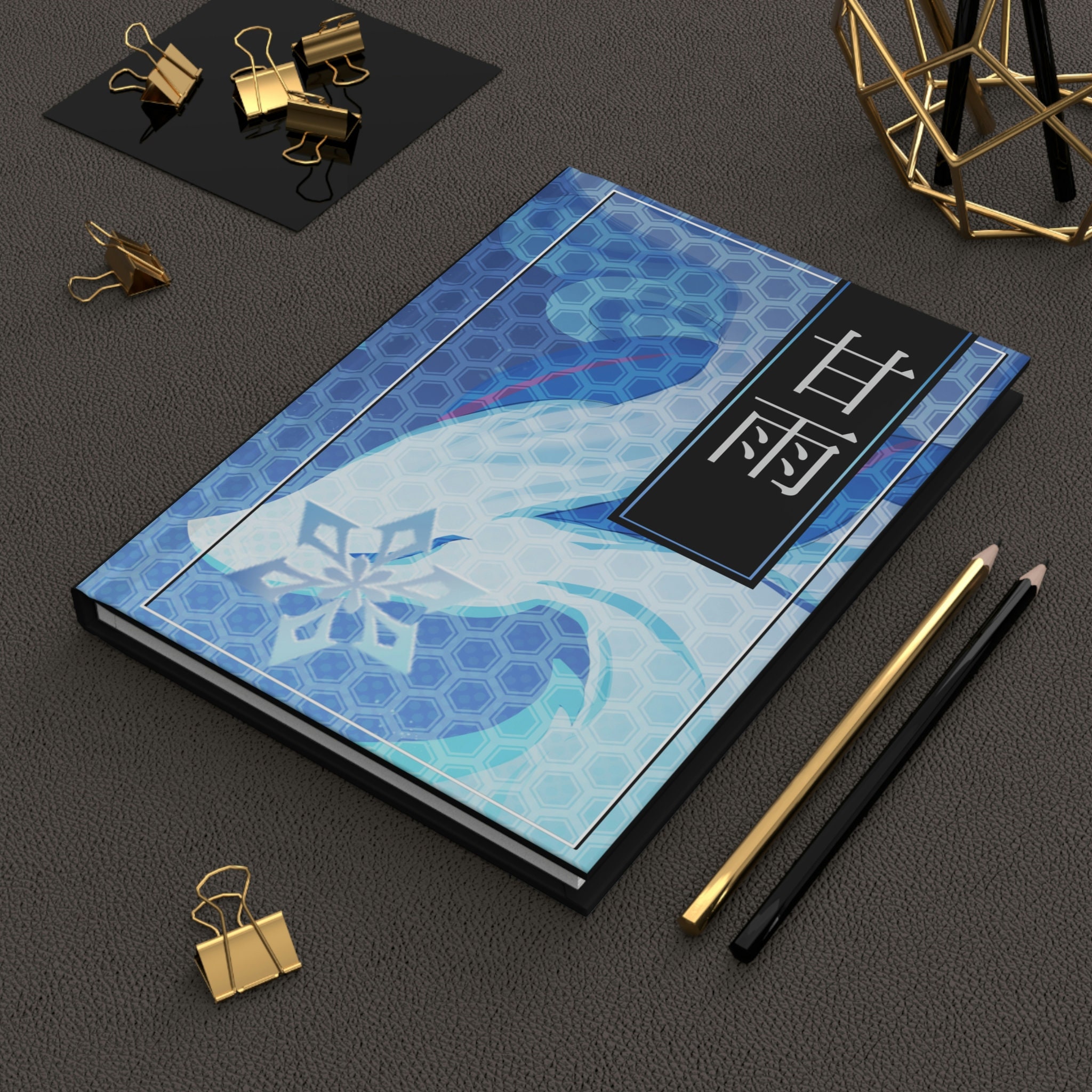 Genshin Impact Traditional Hardcover Ganyu Notebook Fanmade Secretary ...