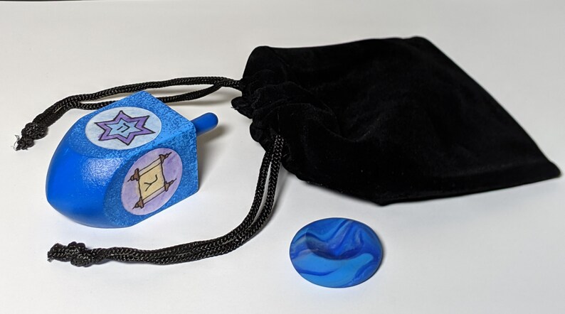 Hand-painted Wooden Jewish Symbols Dreidel With Stand: Hanukkah Gift - Etsy